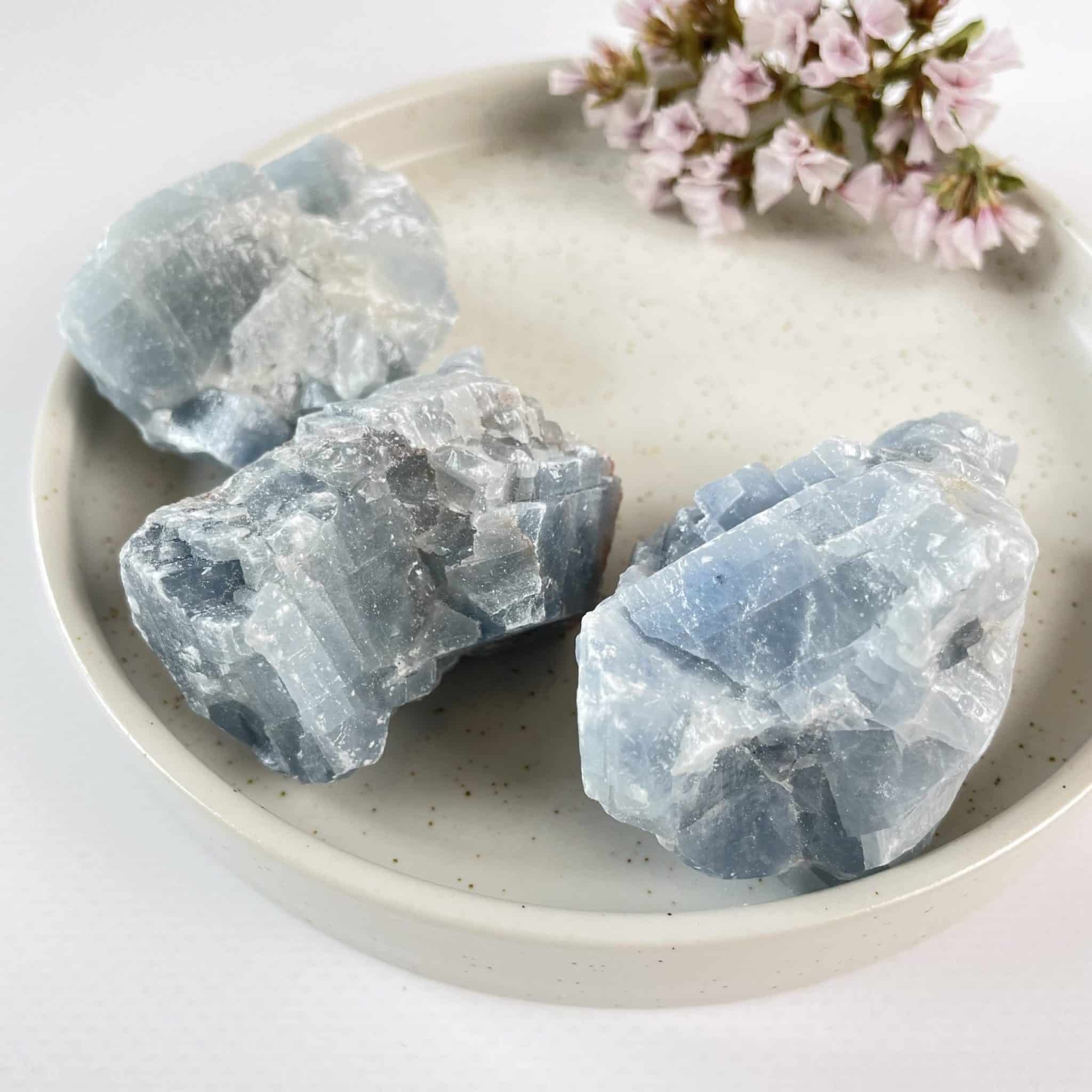 Blauwe calciet ruw groot - Dyona